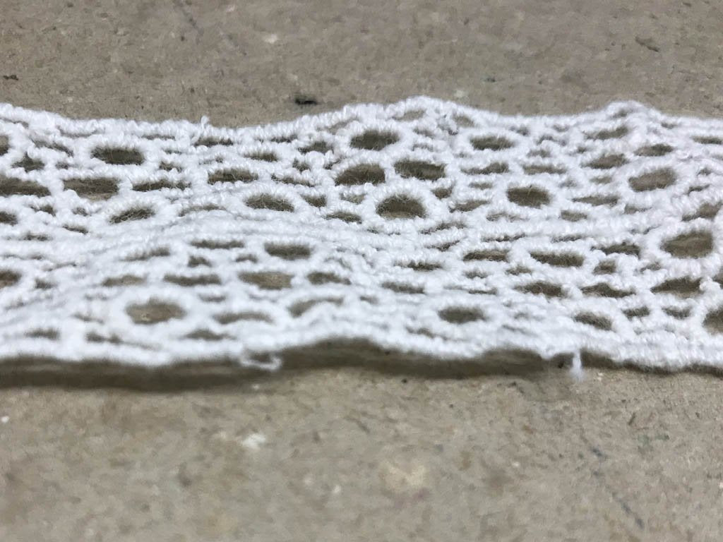 Dyeable Greige Design 416 Cotton Crochet Laces