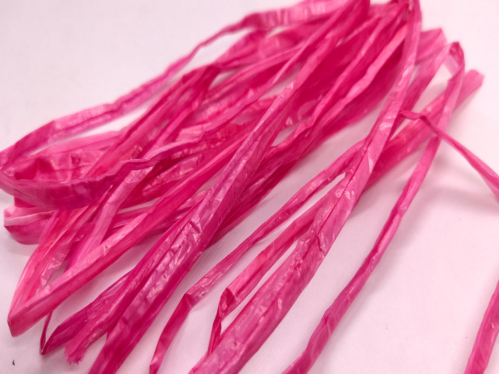 Pink Nylon Raffia Ribbon