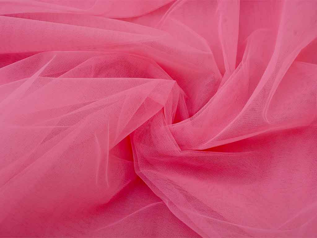 Mauvelous Pink Plain Net Fabric (Wholesale)