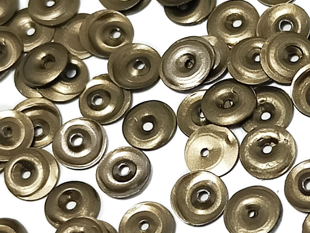 Golden Circular One Hole Plastic Sequins