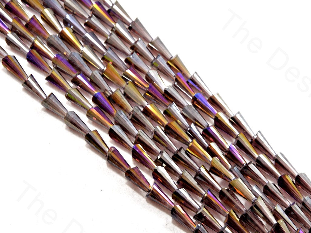 Light Purple Transparent Rainbow Conical Crystal Beads (Wholesale)