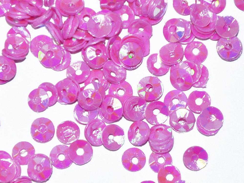 Deep Pink Lustre Bowl Plastic Sequins(Wholesale)