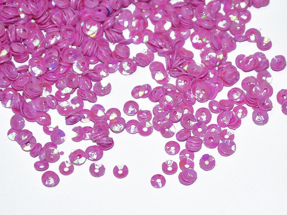 Deep Pink Lustre Bowl Plastic Sequins(Wholesale)
