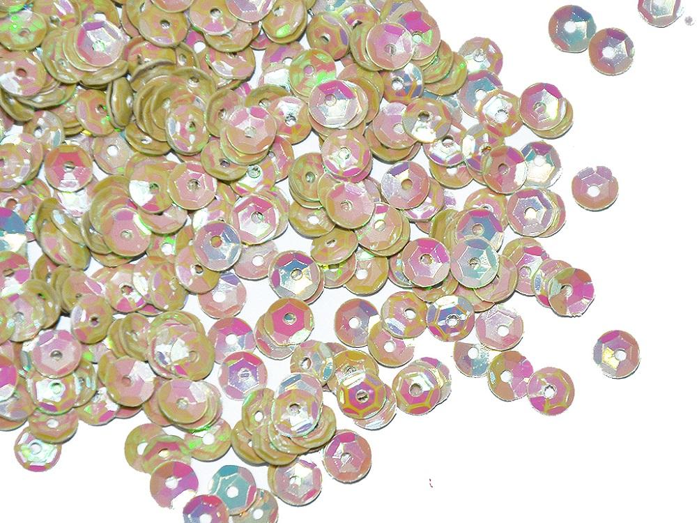 Dull Green Rainbow Round Circular Plastic Sequins(Wholesale)
