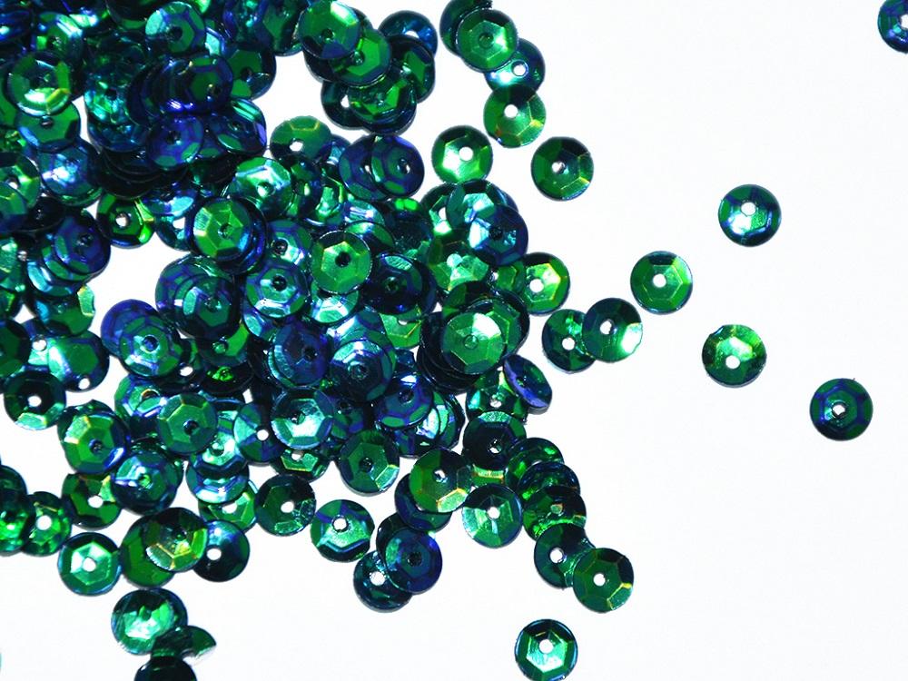 Green Blue Metallic Round Circular Plastic Sequins(Wholesale)