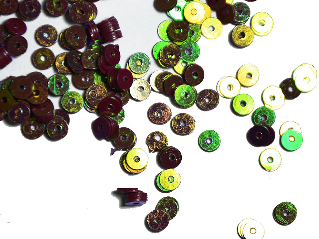 Maroon Rainbow Circular Plastic Sequins(Wholesale)