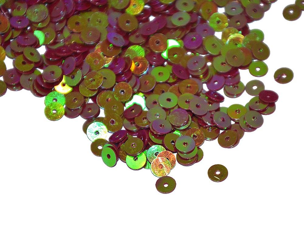 Maroon Rainbow Circular Plastic Sequins(Wholesale)