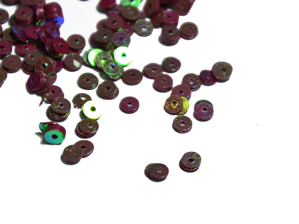 Maroon Rainbow Circular Plastic Sequins(Wholesale)