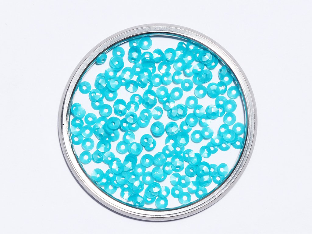 Light Blue Centre Hole Bowl Plastic Sequin- 5 mm(Wholesale)