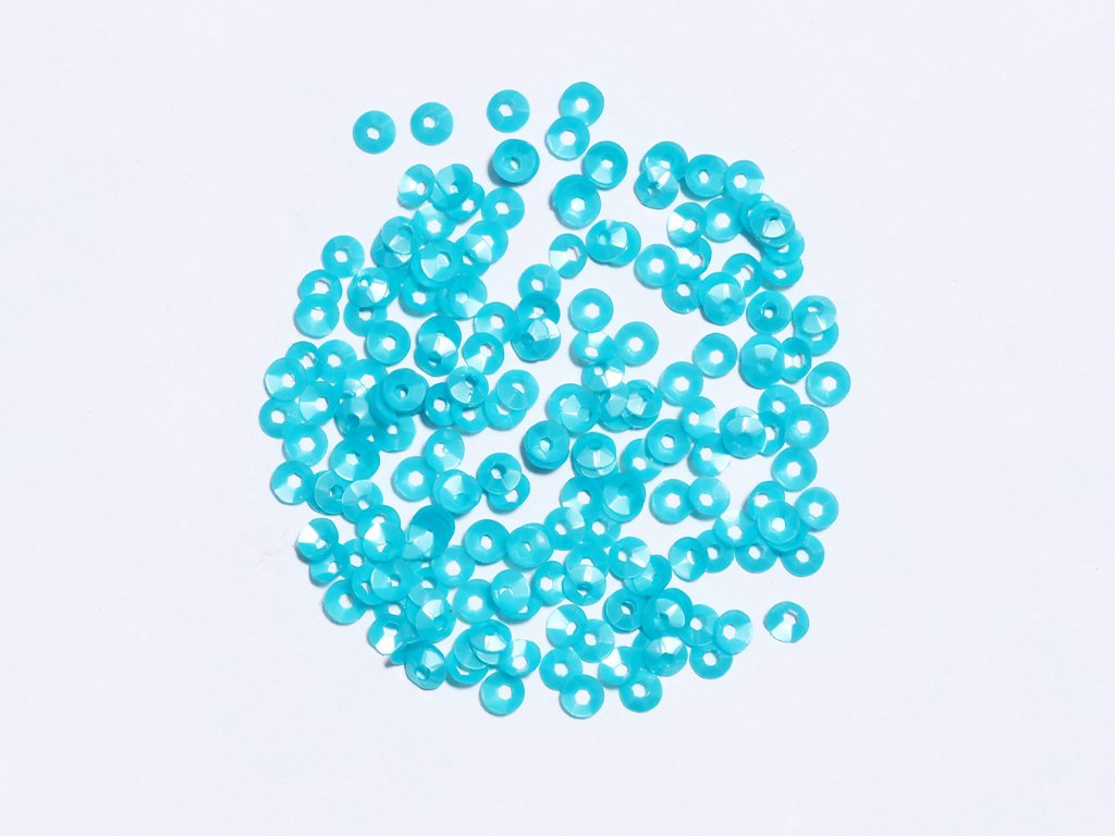 Light Blue Centre Hole Bowl Plastic Sequin- 5 mm(Wholesale)