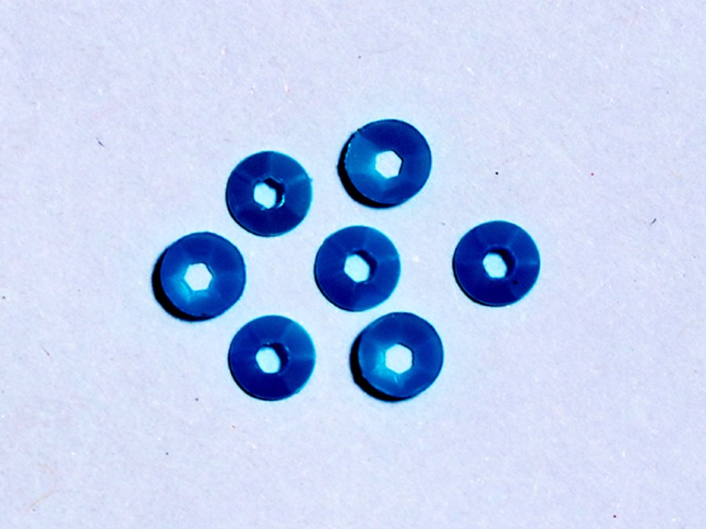 Light Blue Centre Hole Bowl Plastic Sequin- 5 mm(Wholesale)