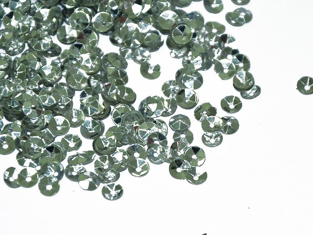 Silver Round Circular Plastic Sequins(Wholesale)