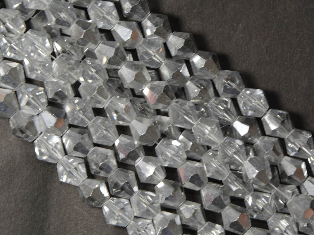 Transparent White Bicone Crystal Beads (Wholesale)