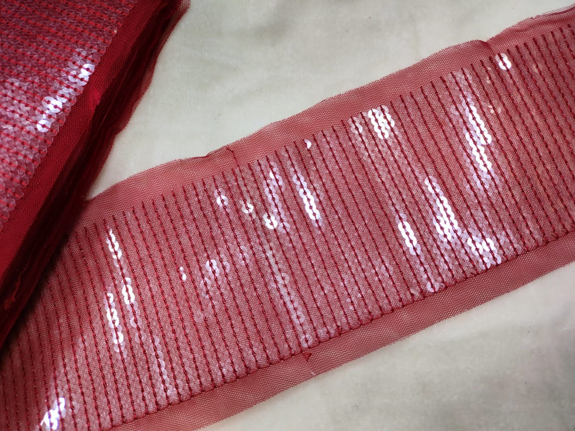 Red Fancy Sequence Trim