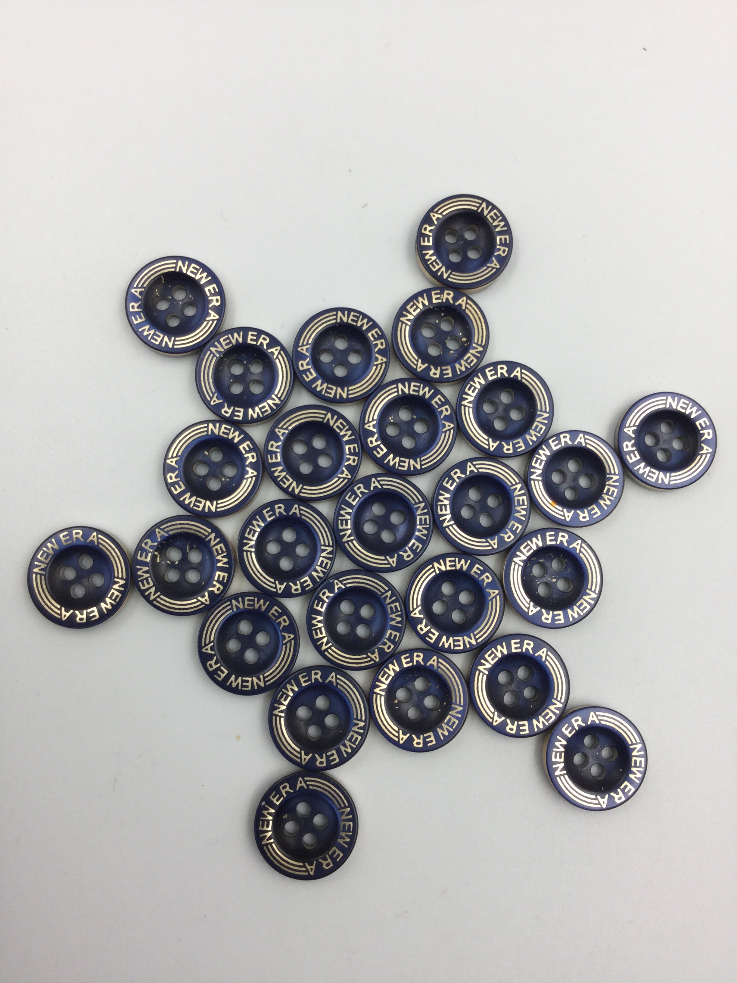 Navy Blue and Golden Four Hole Plastic Button