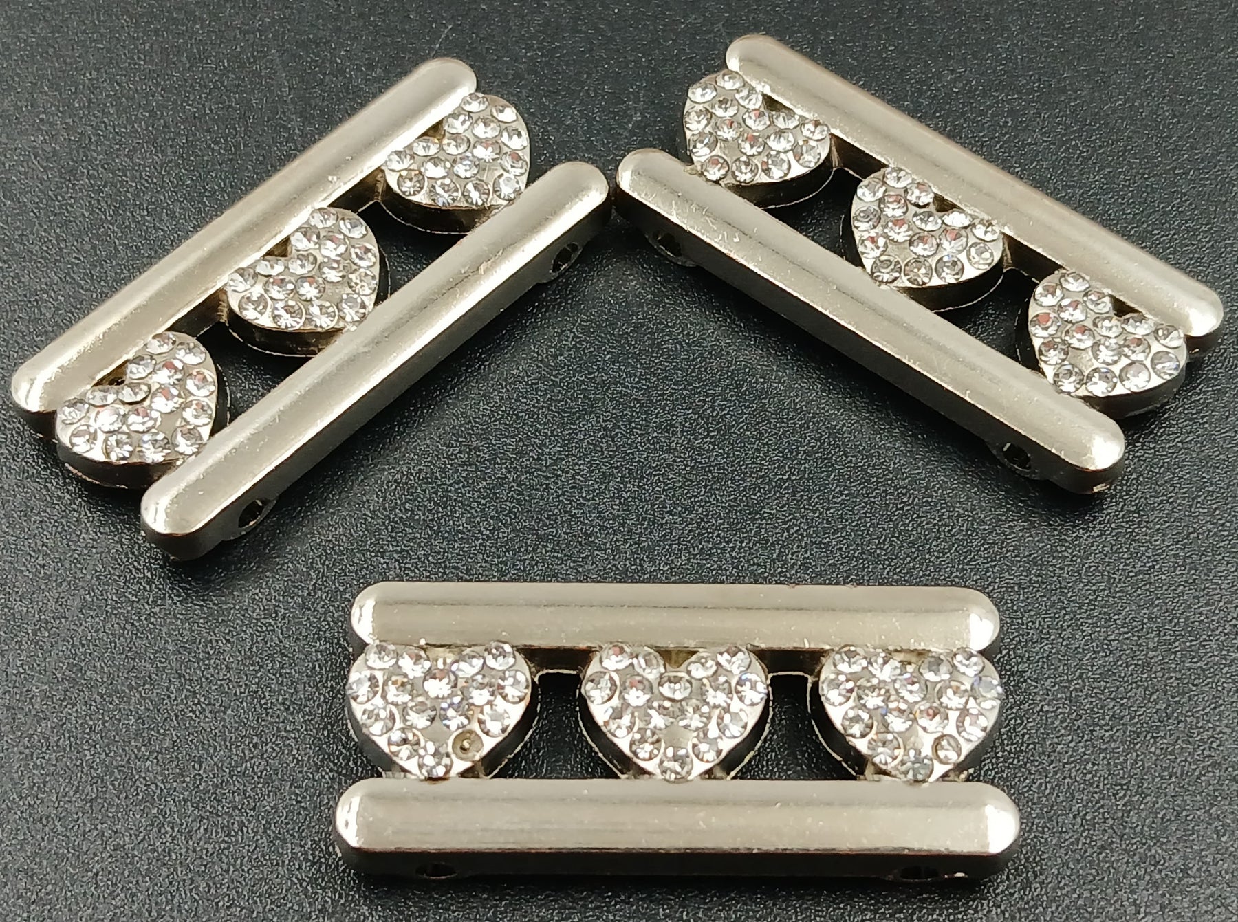 Nickle Stone Hart Shape Badges