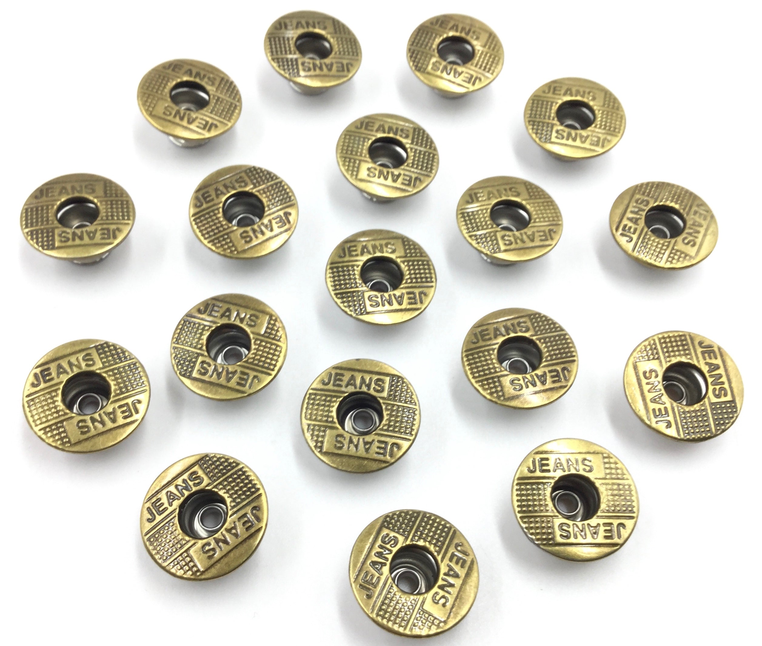 Golden Circular Nickel Rivet Buttons (Wholesale)
