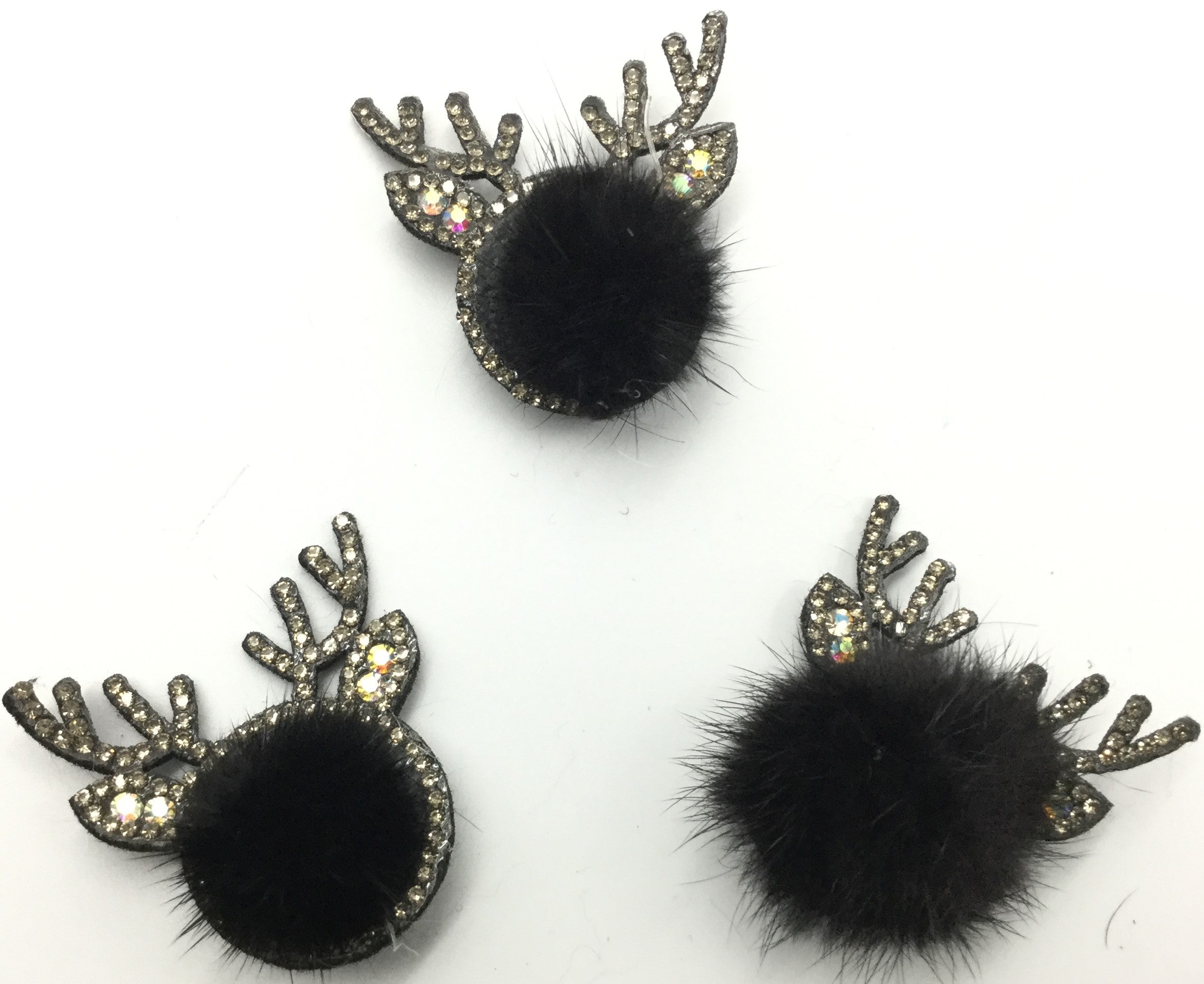 Black Reindeer Badge