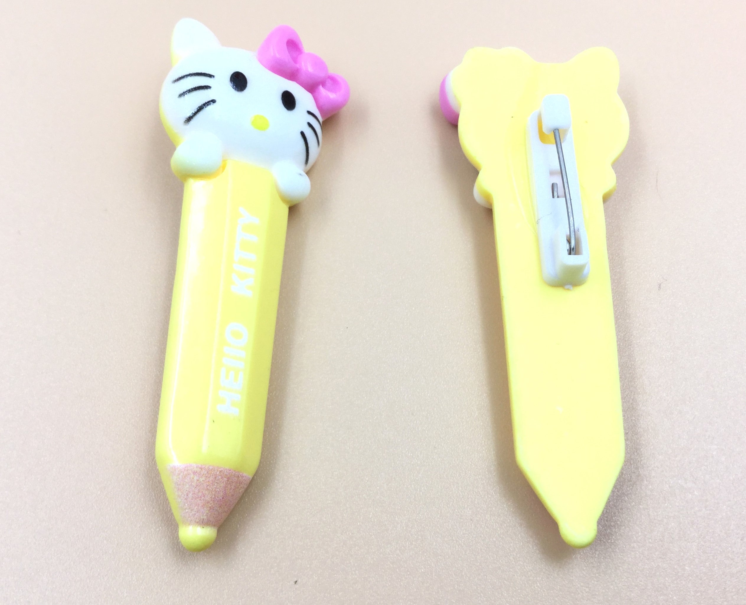 Pale Yellow Pencil Shape Pin Patches
