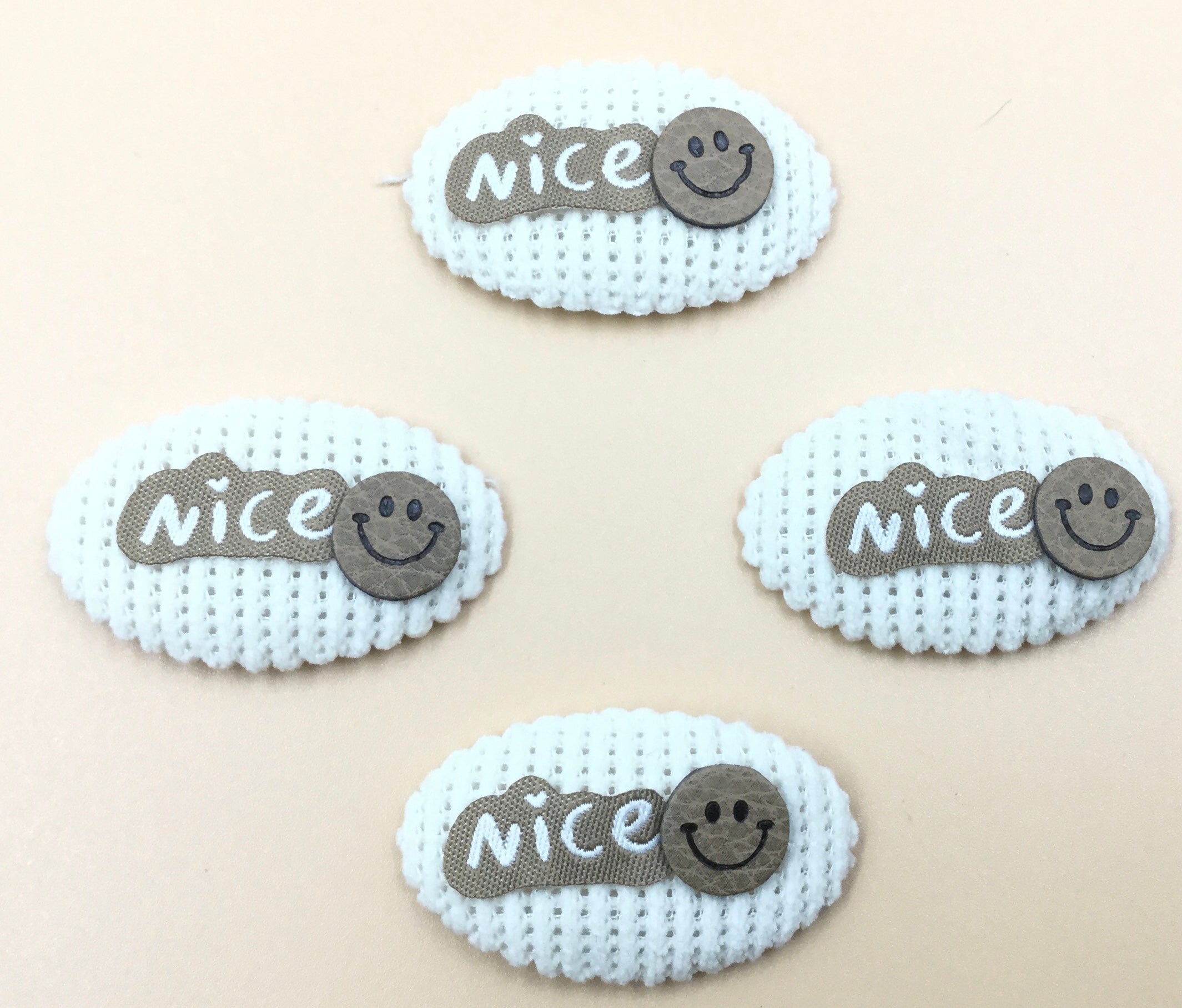 Off White Color Oval Shape Soft Patches