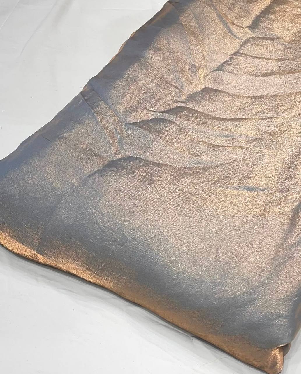 Dusty Grey Plain Dyed Fendi Silk Fabric (Wholesale)