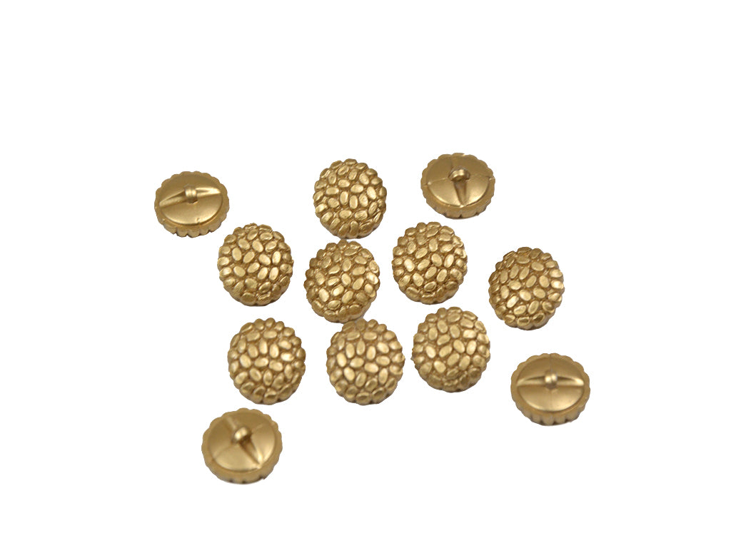 Golden Pressed Circular Embossed High Gloss Acrylic Buttons