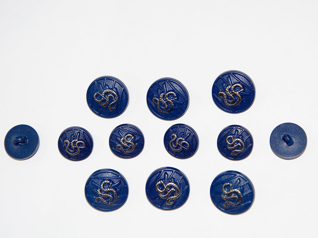 Dark Blue Design Acrylic Suit Buttons