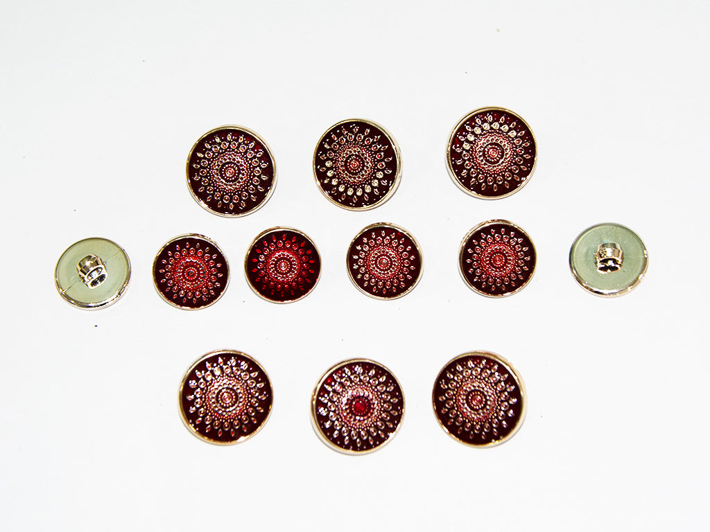 Maroon Designer Acrylic Suit Buttons