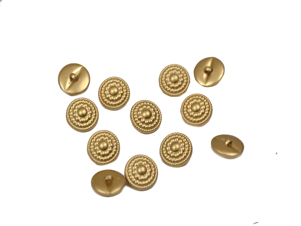 Golden Circular Floral High Gloss Acrylic Buttons