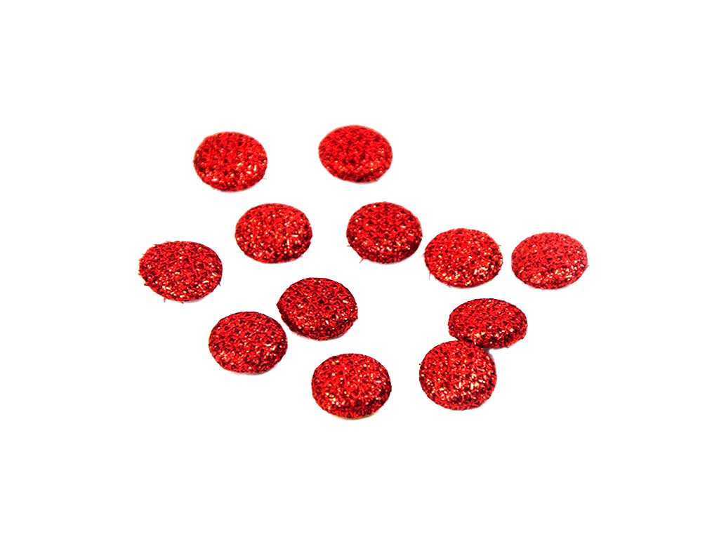 Red Shining Mold Fabric Button