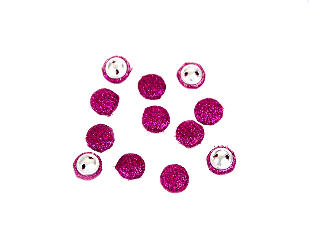 Magenta Pink Shining Mold Fabric Button
