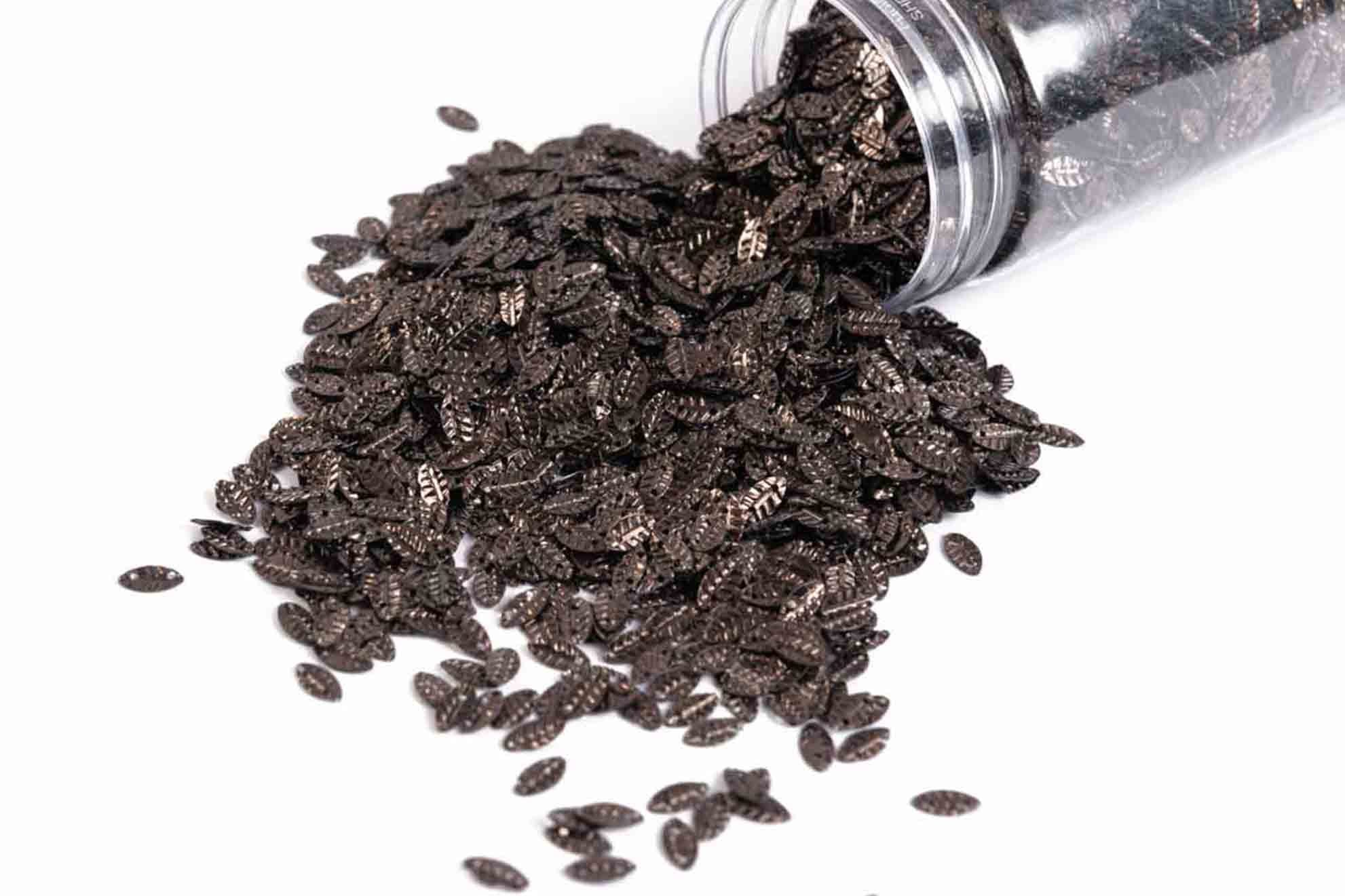 Copper Leaf Plastic Sequins/ Sitara