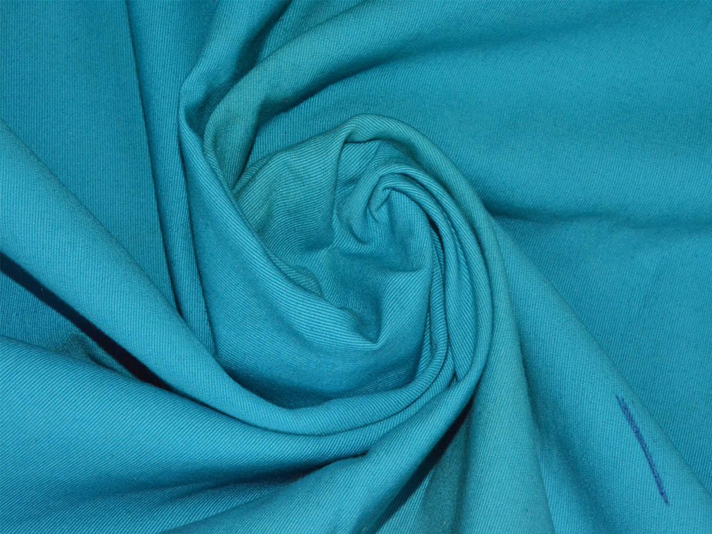 Precut of Aqua Blue Plain Pure Twill Cotton Fabric
