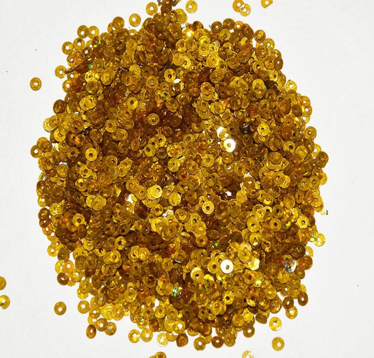 Golden Shaded Circular Plastic Sequins