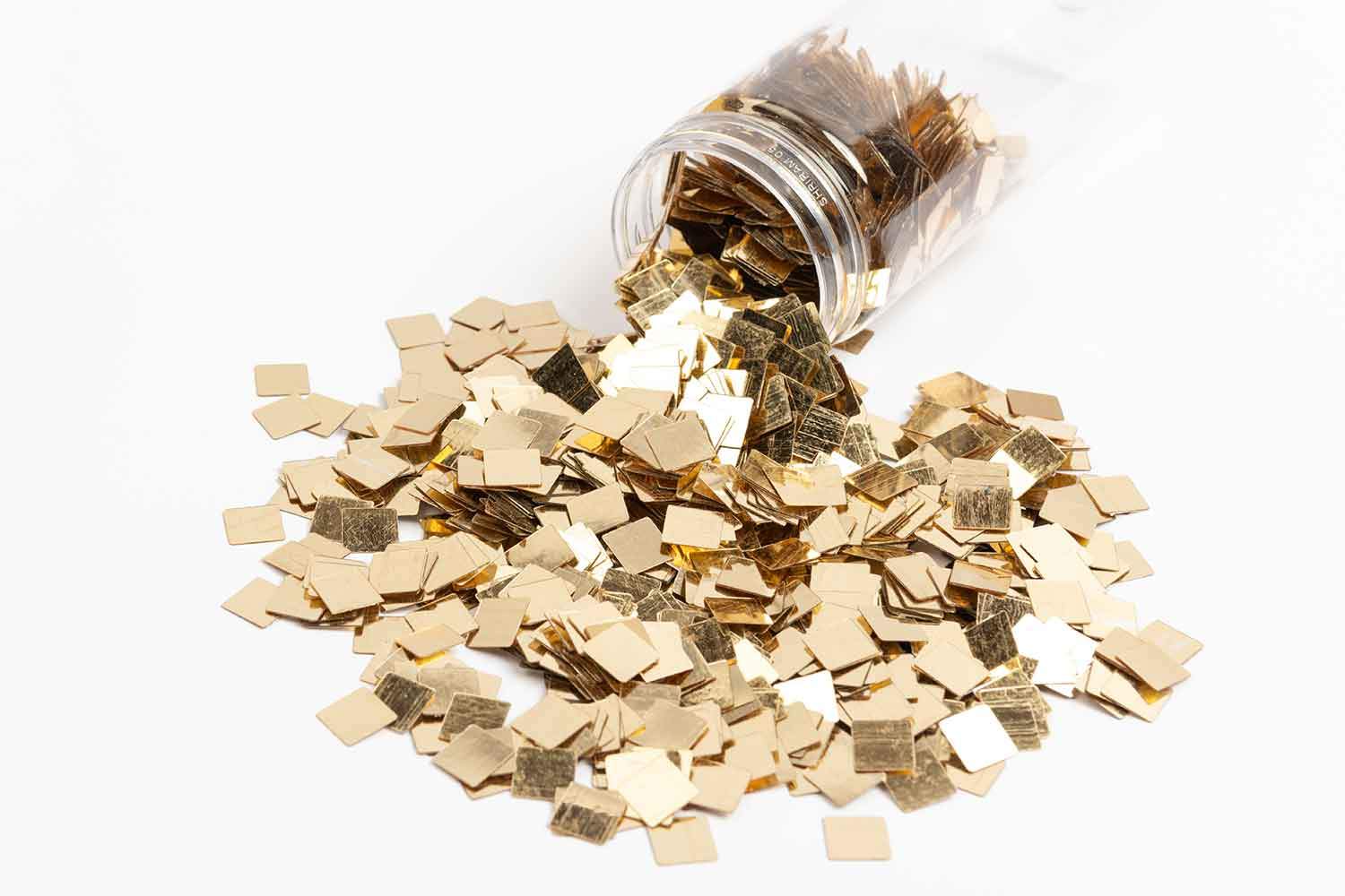 Golden Square Sequins without Hole