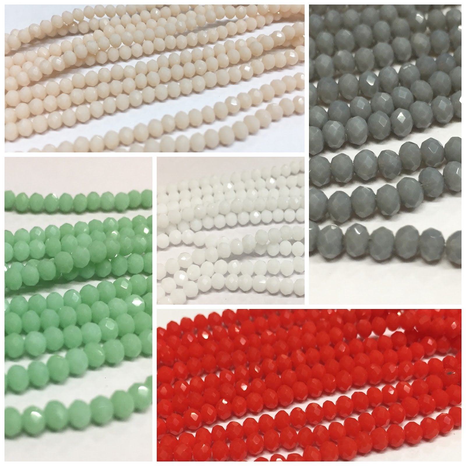 Multicolour Glass Crystals Tyre/ Rondelle Combo 20