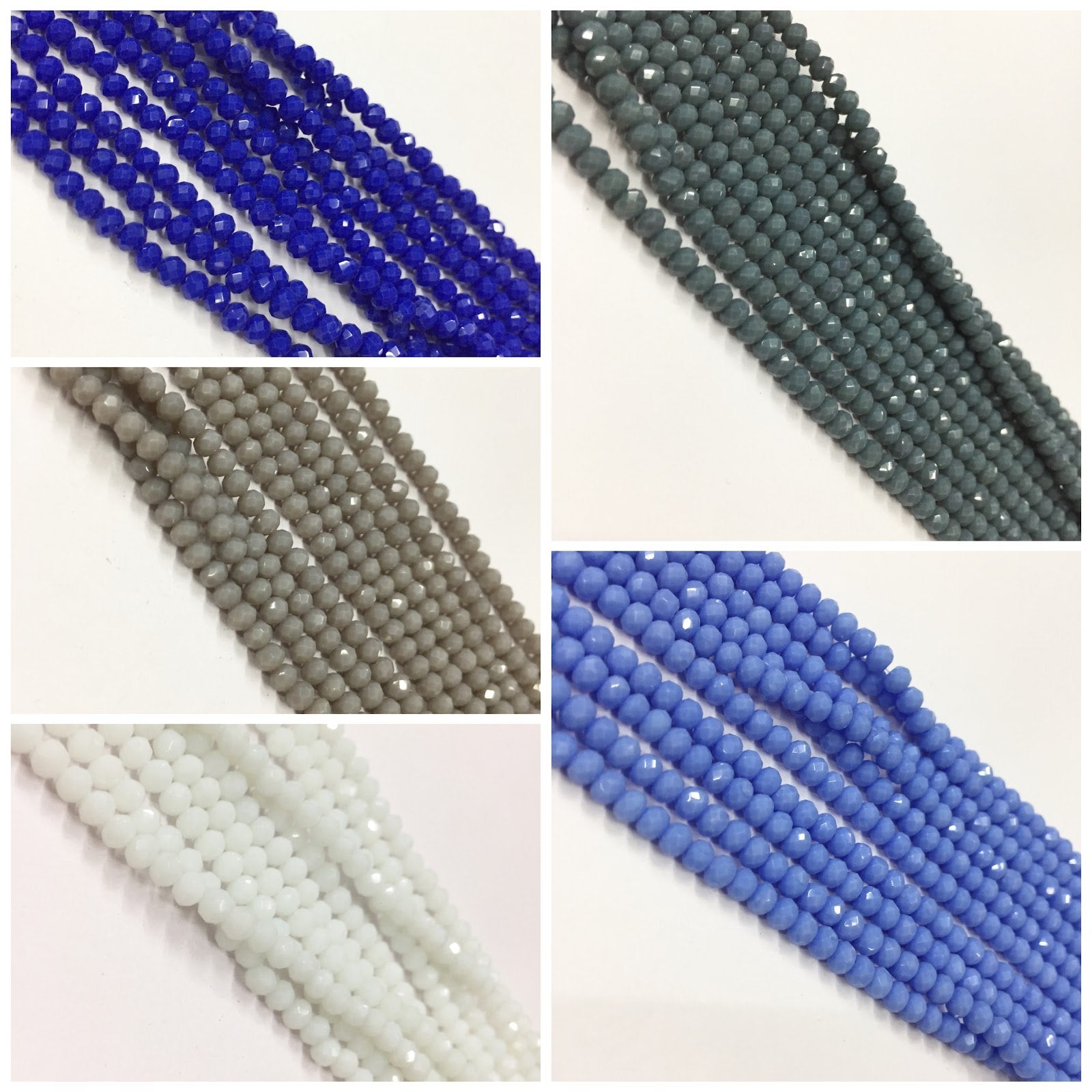 Multicolour Glass Crystals Tyre/ Rondelle Combo 1