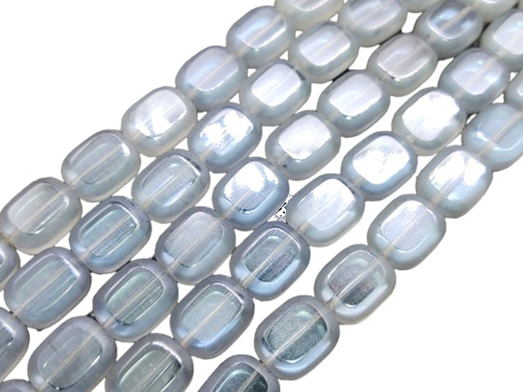 Gray Transparent Rounded Rectangle Crystal Beads