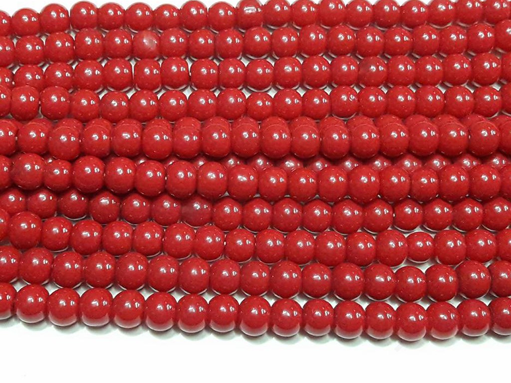 Maroon Spherical Glass Beads | The Design Cart