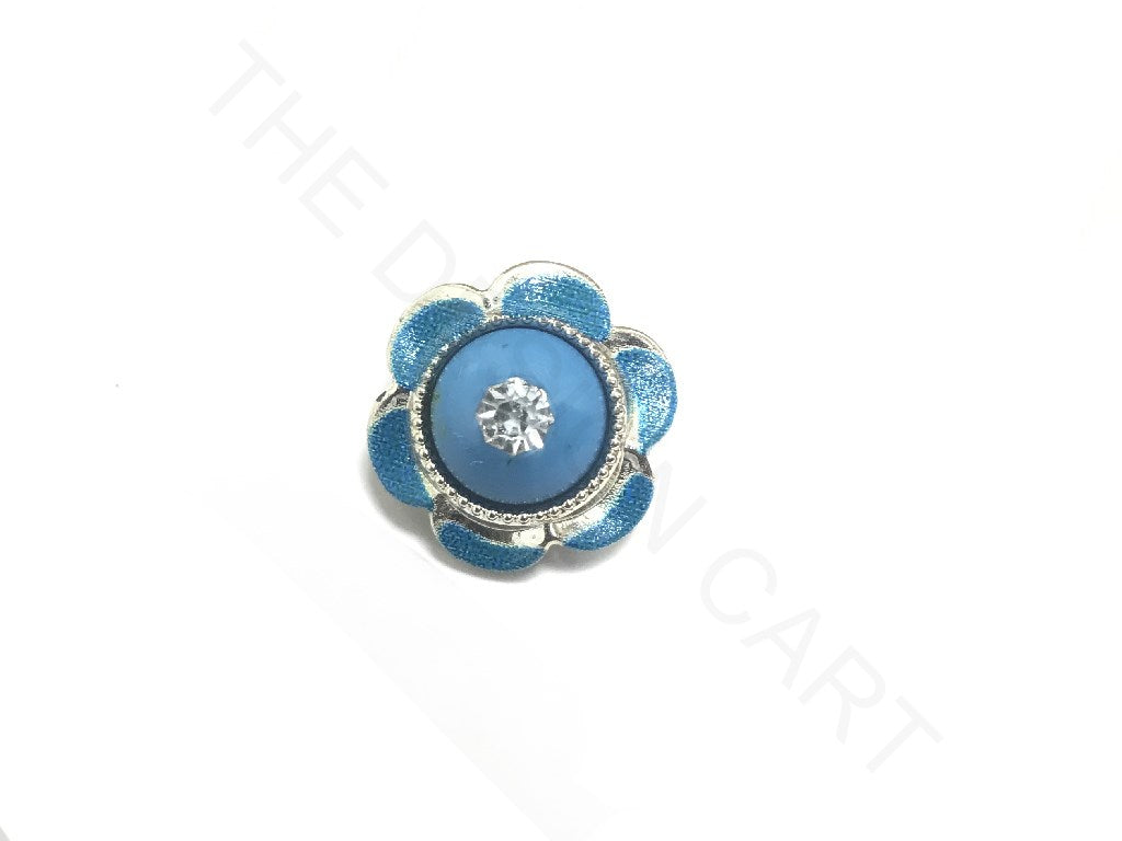 Light Blue Flower Acrylic Buttons
