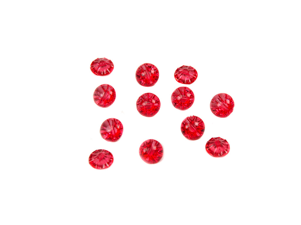 Ruby Red Transparent Acrylic Buttons