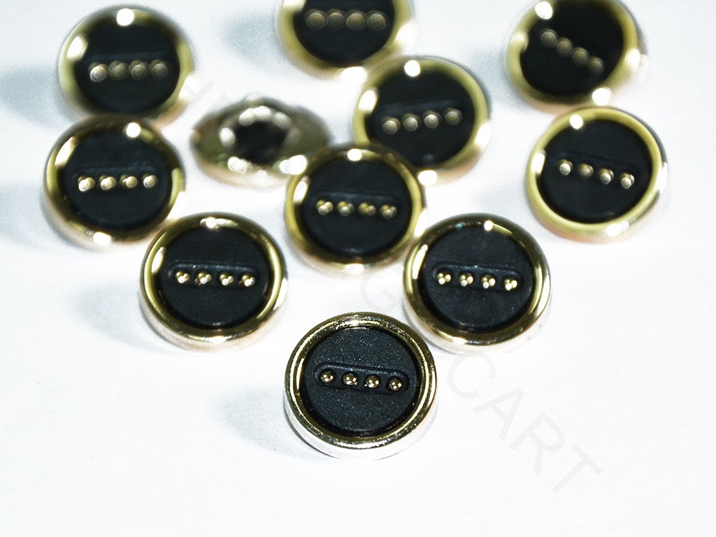Black Round Circular Acrylic Buttons