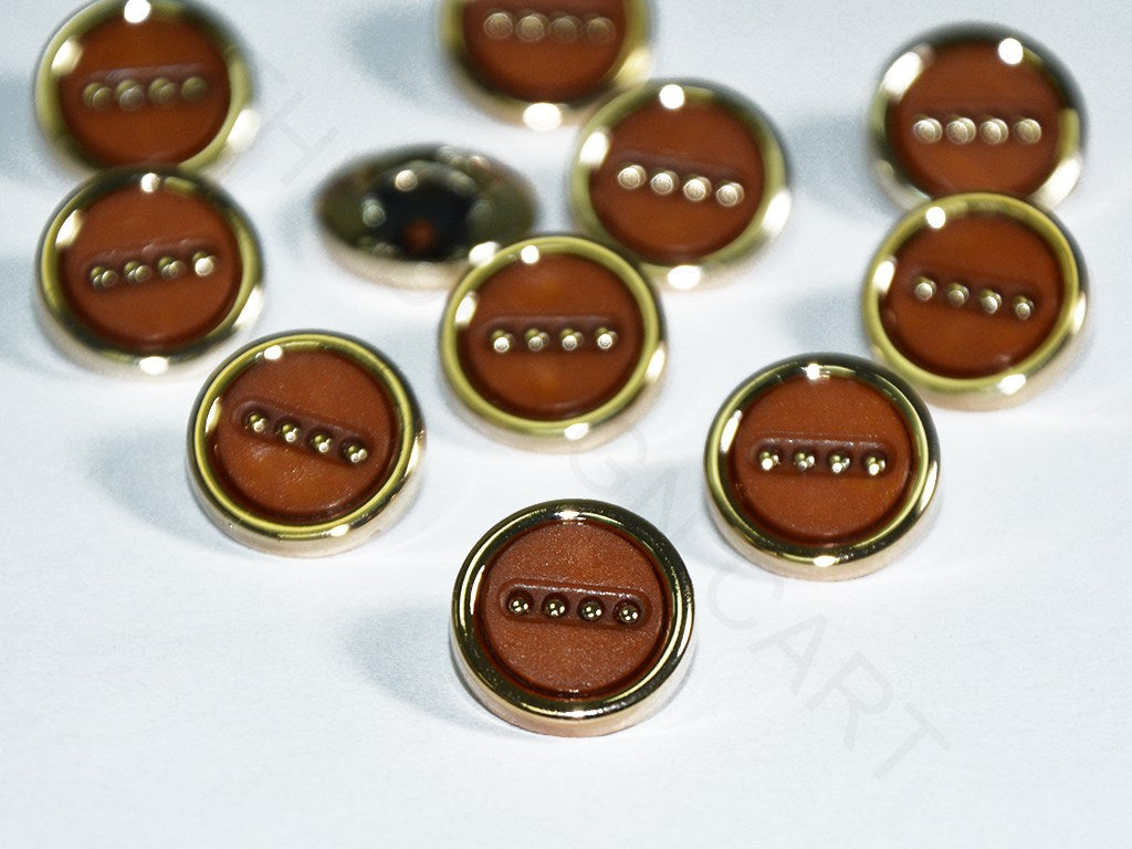 Dark Brown Round Circular Acrylic Buttons