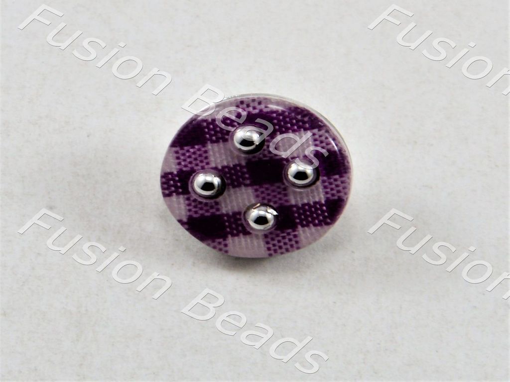 Violet Mat Design Acrylic Button