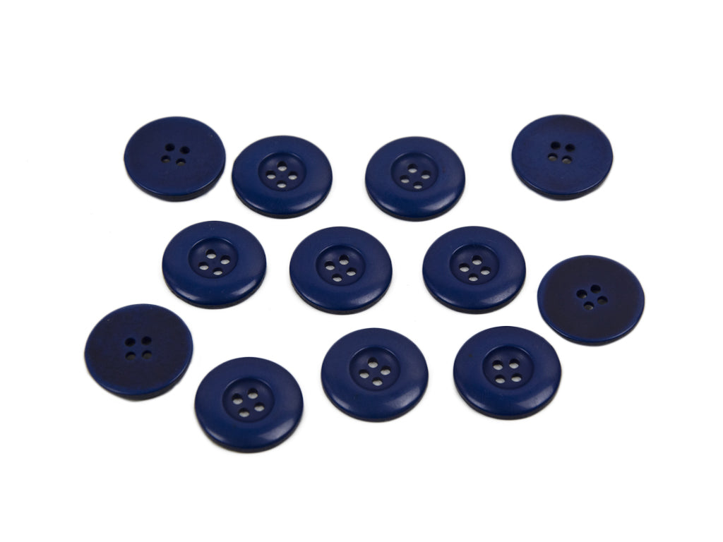 Royal Blue Matte Finish 4 Hole Acrylic Chalk Buttons