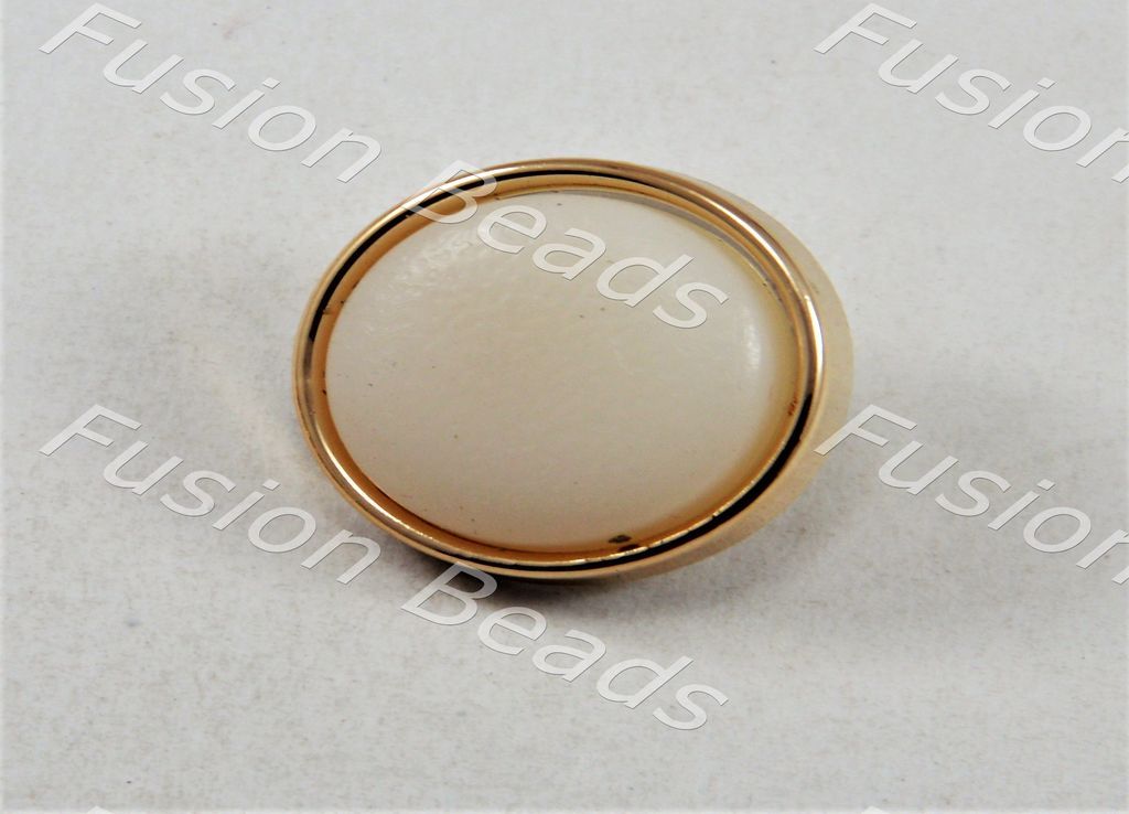 White Matt Finish Button