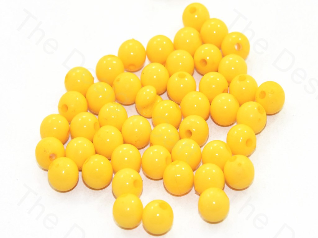 Yellow Spherical Acrylic Beads | Plastic Beads