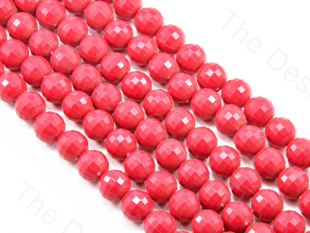 Red Opaque Round Shaped