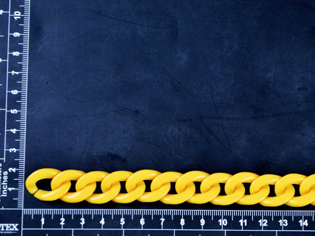 Bright Yellow Circular Acrylic Chains