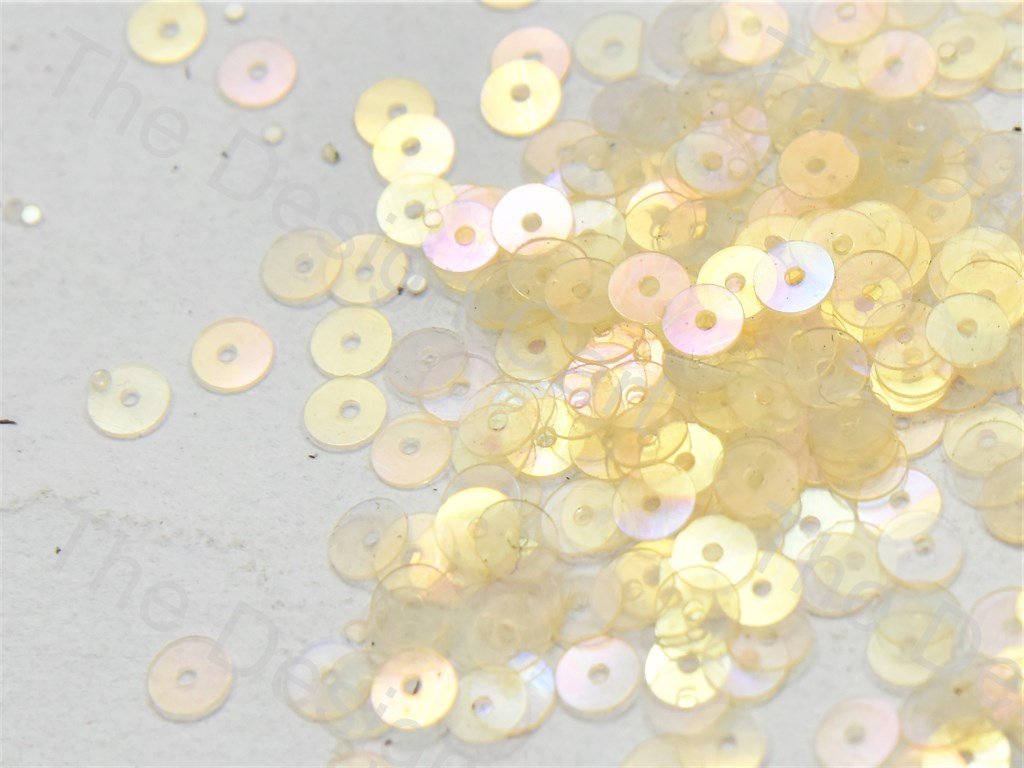 Light Yellow Circular Sequins